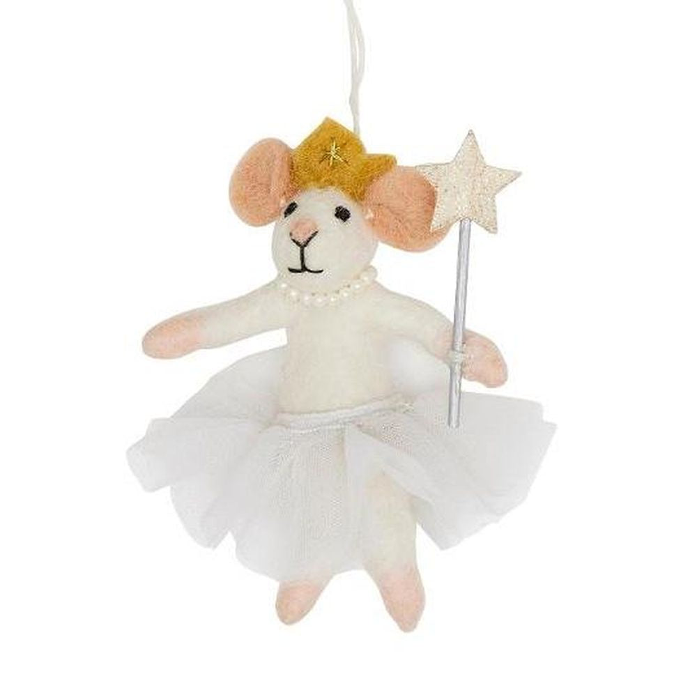 Mouse Fairy Felt Hanging Christmas Decoration – Fossick & Co